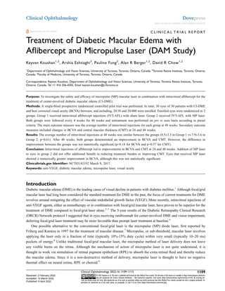 Treatment of Diabetic Macular Edema with Aflibercept and Micropulse ...