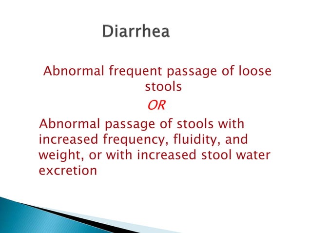 Treatment of diarrhea | PPTX | Digestive Disorders | Diseases and Conditions