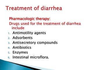 Treatment of diarrhea | PPTX
