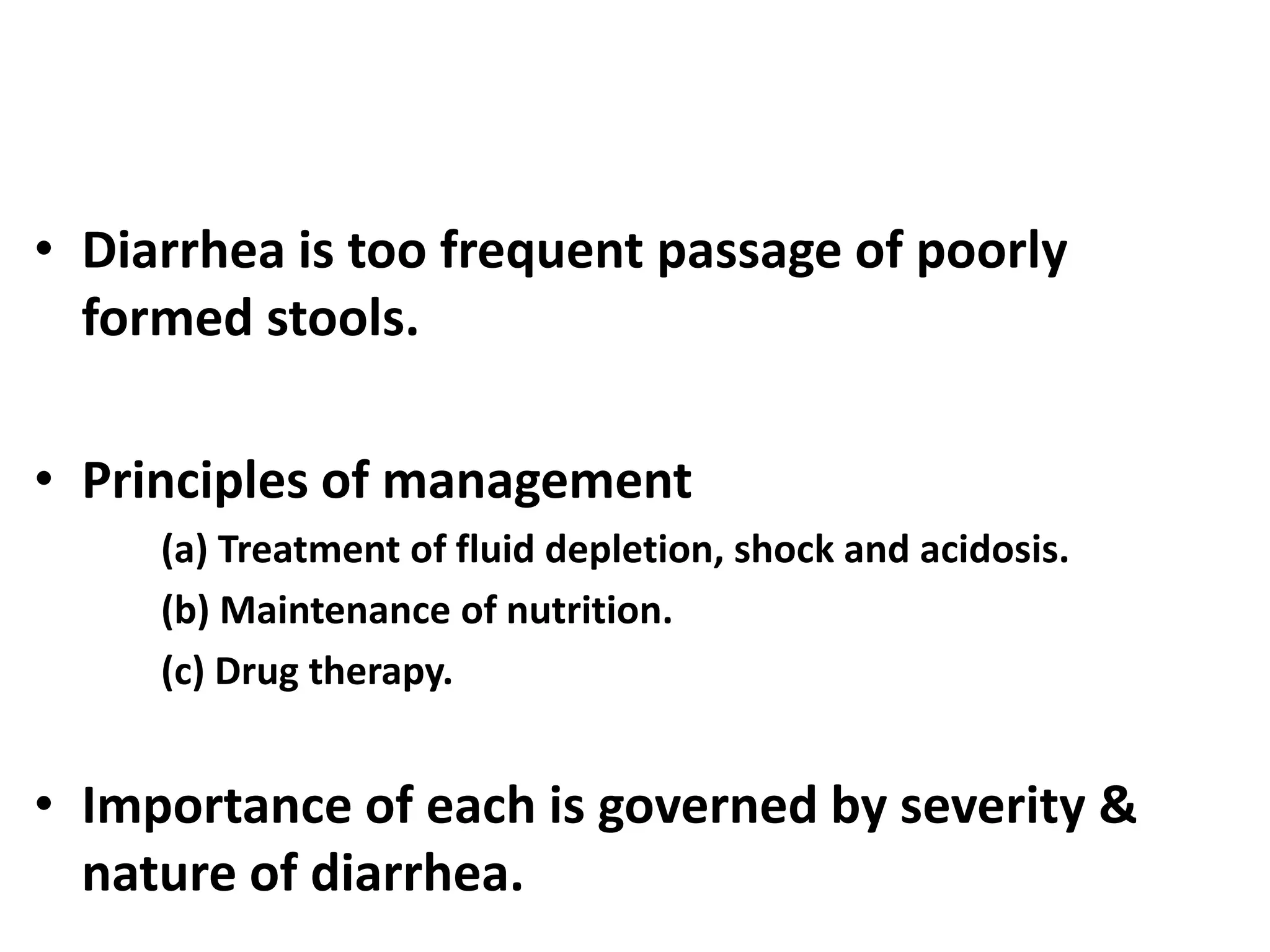 TREATMENT OF DIARRHEA & CONSTIPATION | PPT | Free download