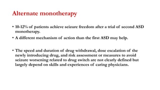 Treatment of epilepsy polytherapy vs monotherapy | PPTX
