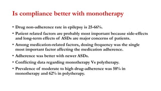 Treatment of epilepsy polytherapy vs monotherapy | PPTX