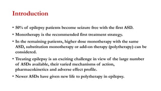 Treatment of epilepsy polytherapy vs monotherapy | PPTX