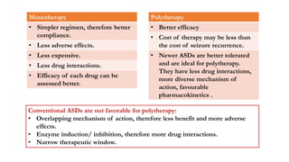 Treatment of epilepsy polytherapy vs monotherapy | PPTX
