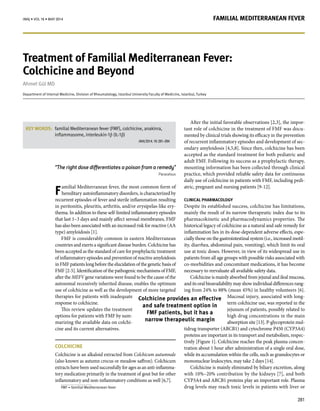 Treatment of familial mediterranean fever: colchicine and beyond | PDF