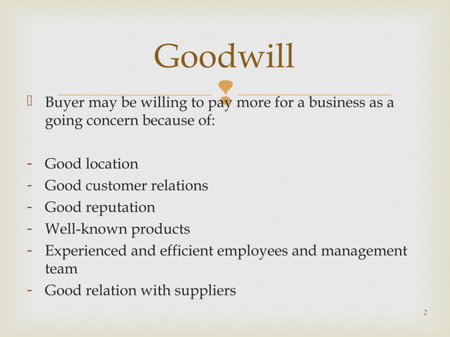 Treatment of Goodwill on the admission of a new partner | PPT ...