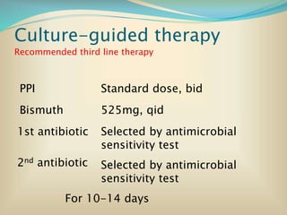 Treatment of Helicobacter pylori | PPTX