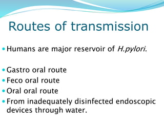 Treatment of Helicobacter pylori | PPTX
