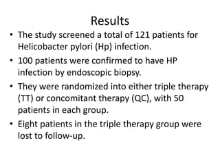 Treatment of Helicobacter pylori infection 14‐day concomitant quadruple ...
