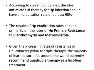Treatment of Helicobacter pylori infection 14‐day concomitant quadruple ...