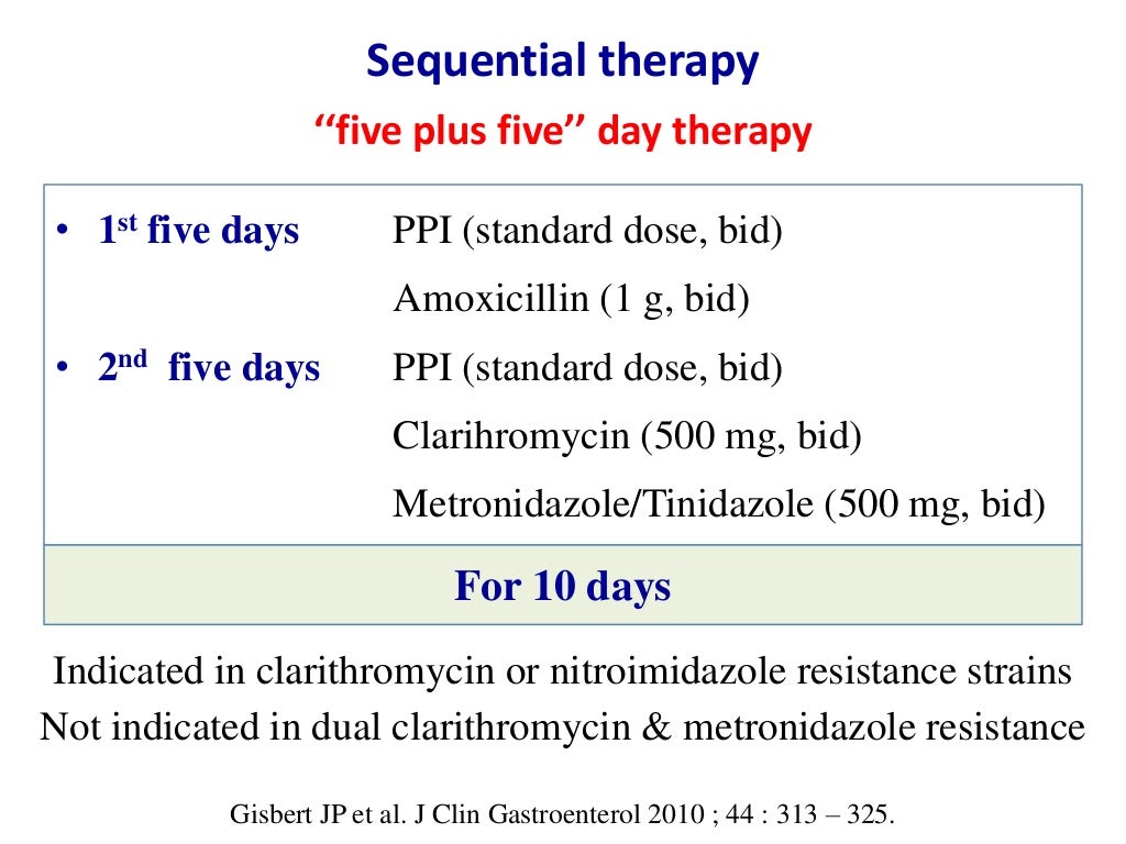 Treatment of Helicobacter pylori infection - Maastricht IV/ Florence