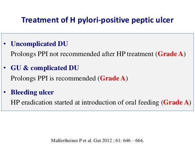 Treatment of Helicobacter pylori infection - Maastricht IV/ Florence