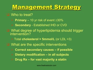 Treatment of hyperlipidaemia | PPT