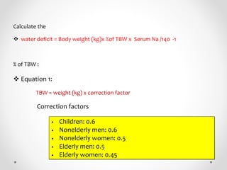 Treatment of hypernatremia | PPTX