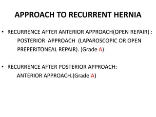 Treatment of inguinal hernia | PPTX