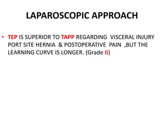 Treatment of inguinal hernia | PPT