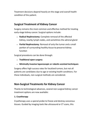 Treatment of kidney cancer Best Urologist | PDF