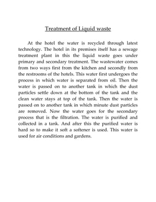 Treatment of liquid waste | DOCX