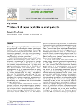 Treatment of lupus nephritis in adult patients | PDF