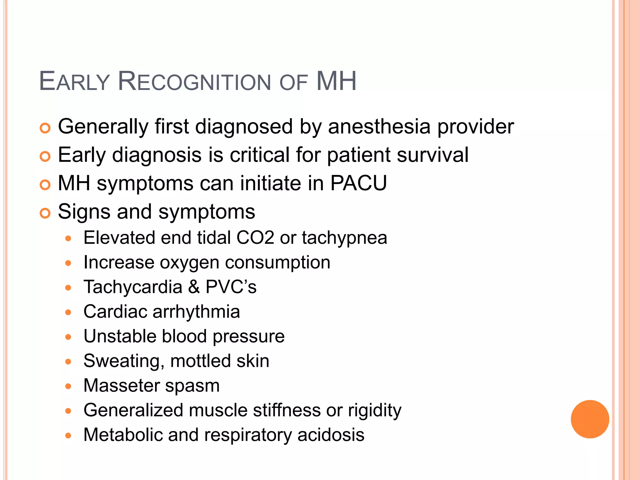 Treatment of malignant hyperthermia in an outpatient surgery center | PPTX