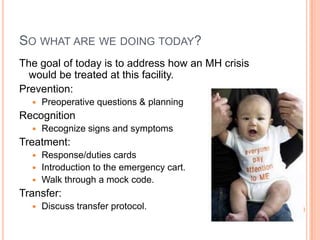 Treatment of malignant hyperthermia in an outpatient surgery center | PPTX