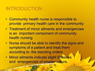 Treatment of minor ailments | PPTX