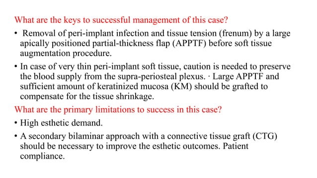 TREATMENT OF PERI-IMPLANT SOFT TISSUE DEHISCENCE AROUND IMPLANTS.pptx