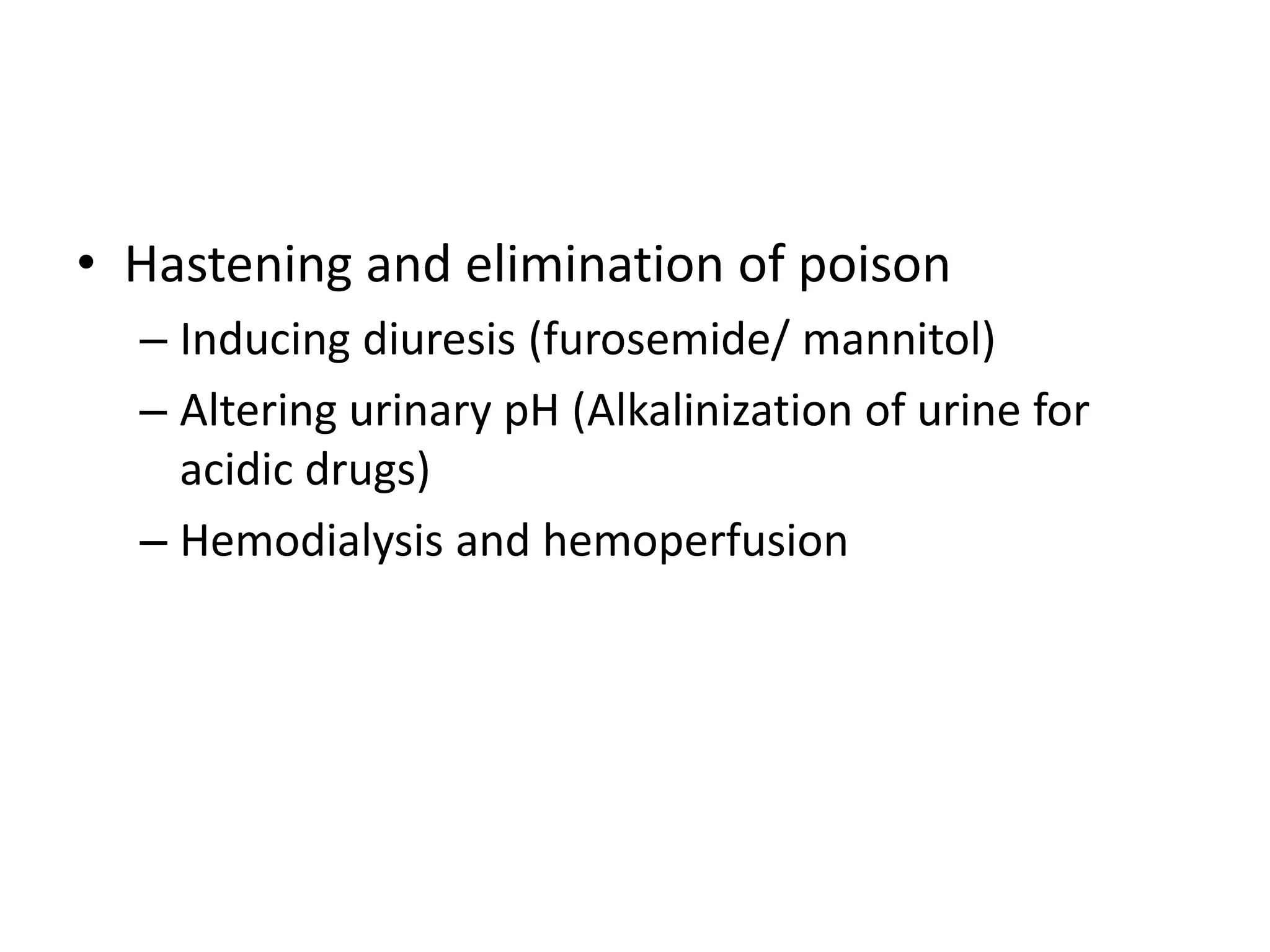 Treatment of poisoning | PPTX