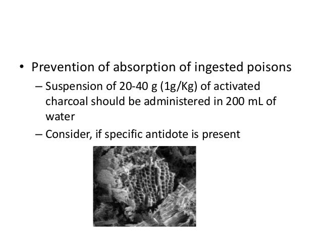 Treatment of poisoning