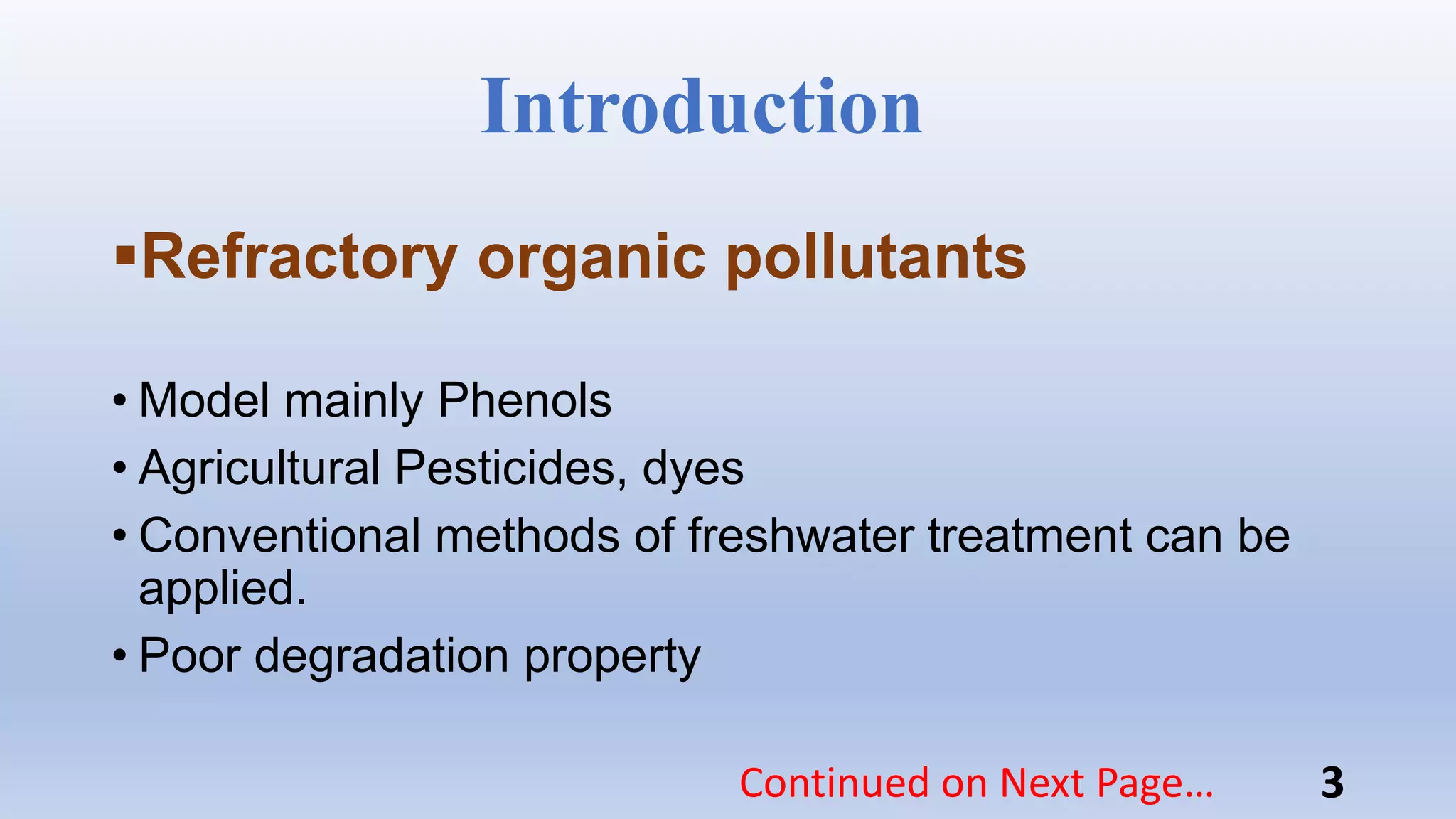 Treatment of refractory organic pollutants in industrial wastewater by ...