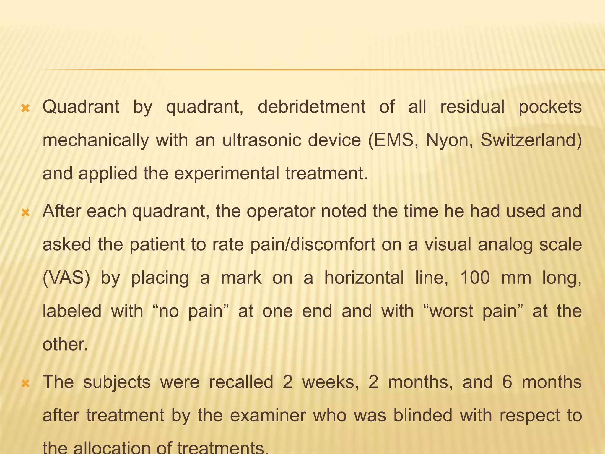 Treatment of residual pockets with photodynamic therapy, | PPT