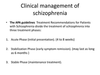 Treatment of schizophrenia | PPTX