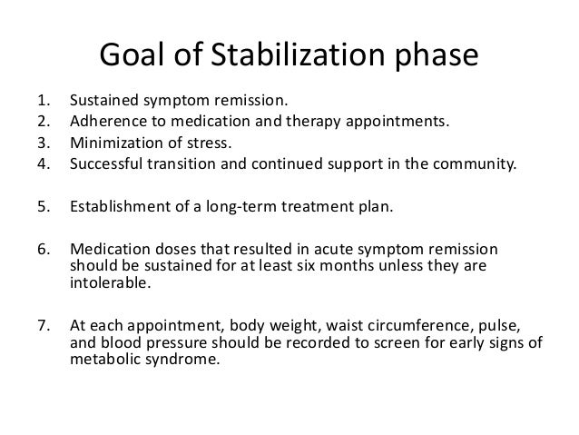 Treatment of schizophrenia