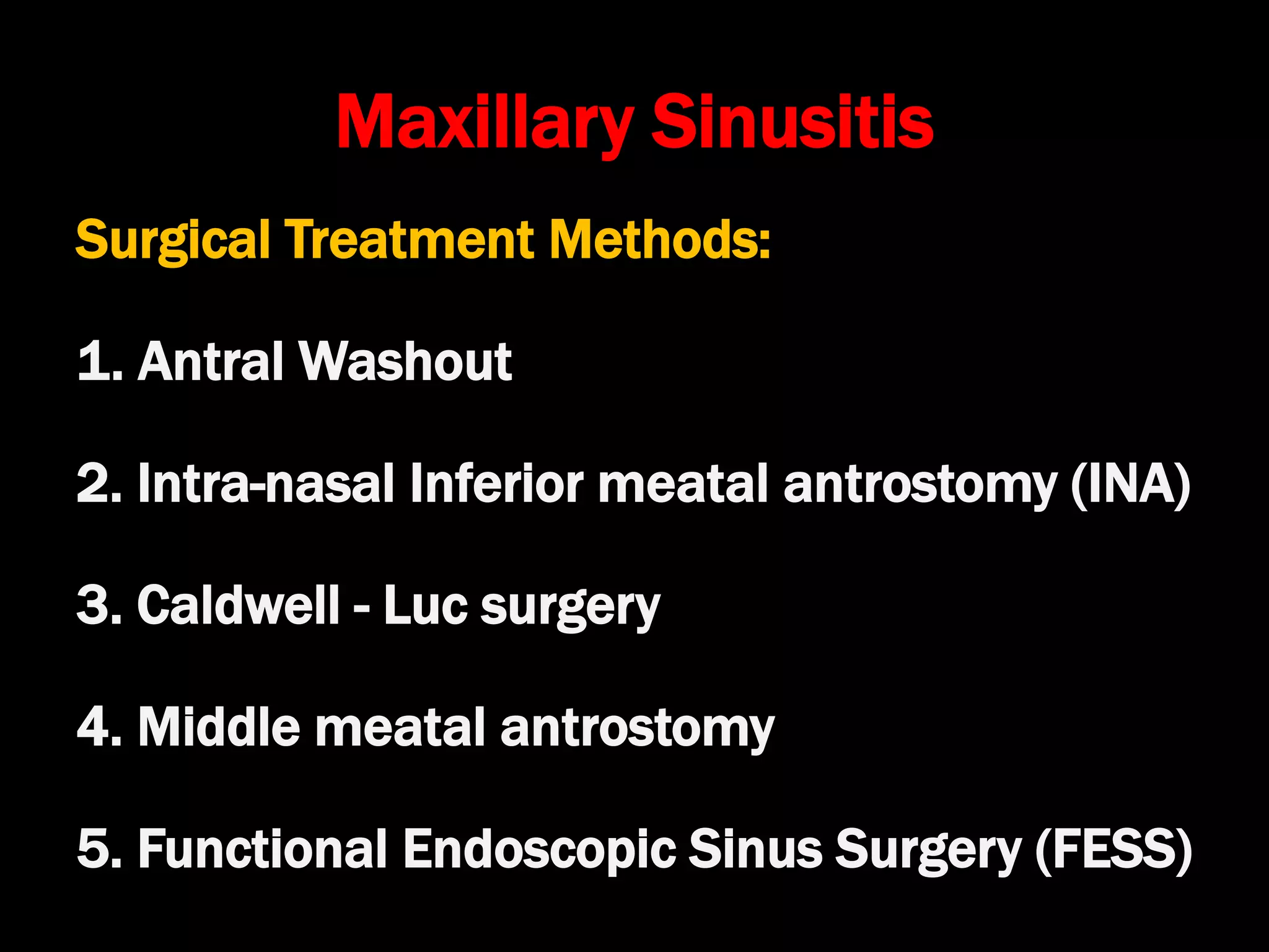 Treatment of sinusitis | PPT