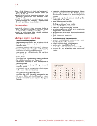 Treatment of social phobia | PDF
