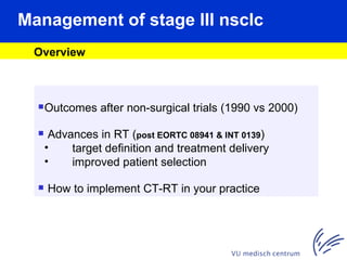 Treatment Of Stage Iii Nsclc The Role Of Radiation Therapy | PPT