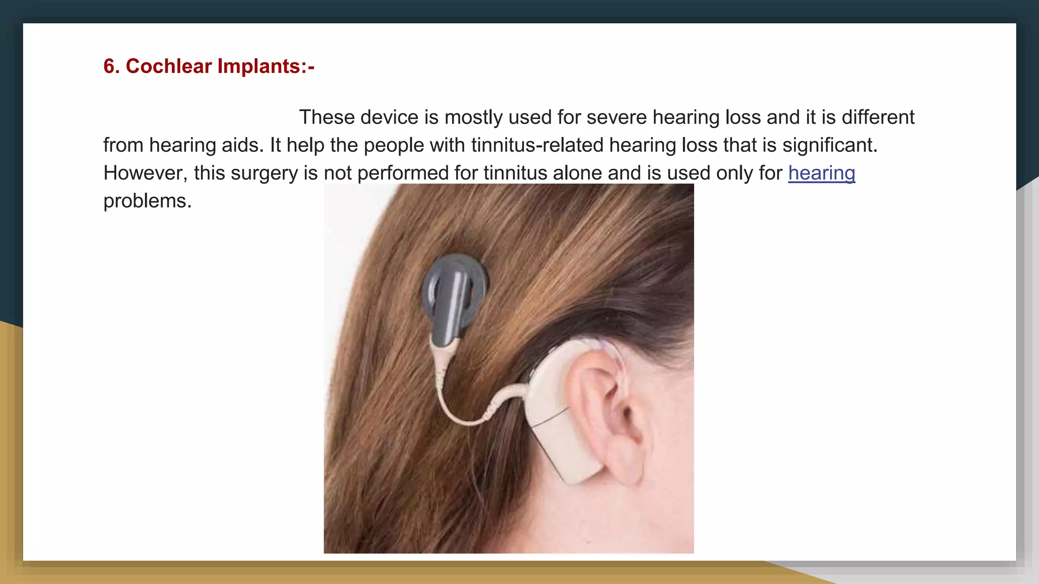 Treatment of tinnitus | PPTX