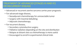 Treatment of uterine sarcoma | PPTX