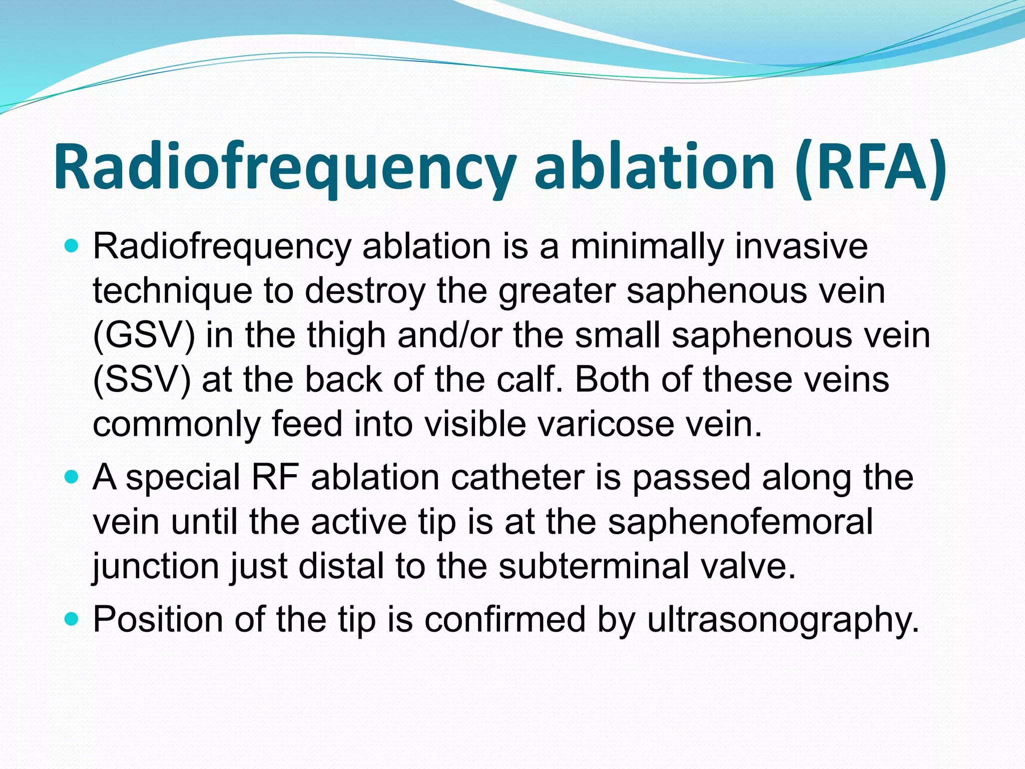 Endovenous Thermal Ablations | PPTX