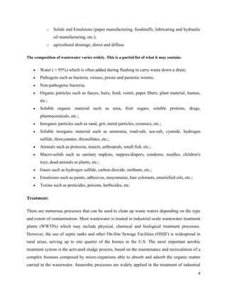 Treatment of waste water | DOCX