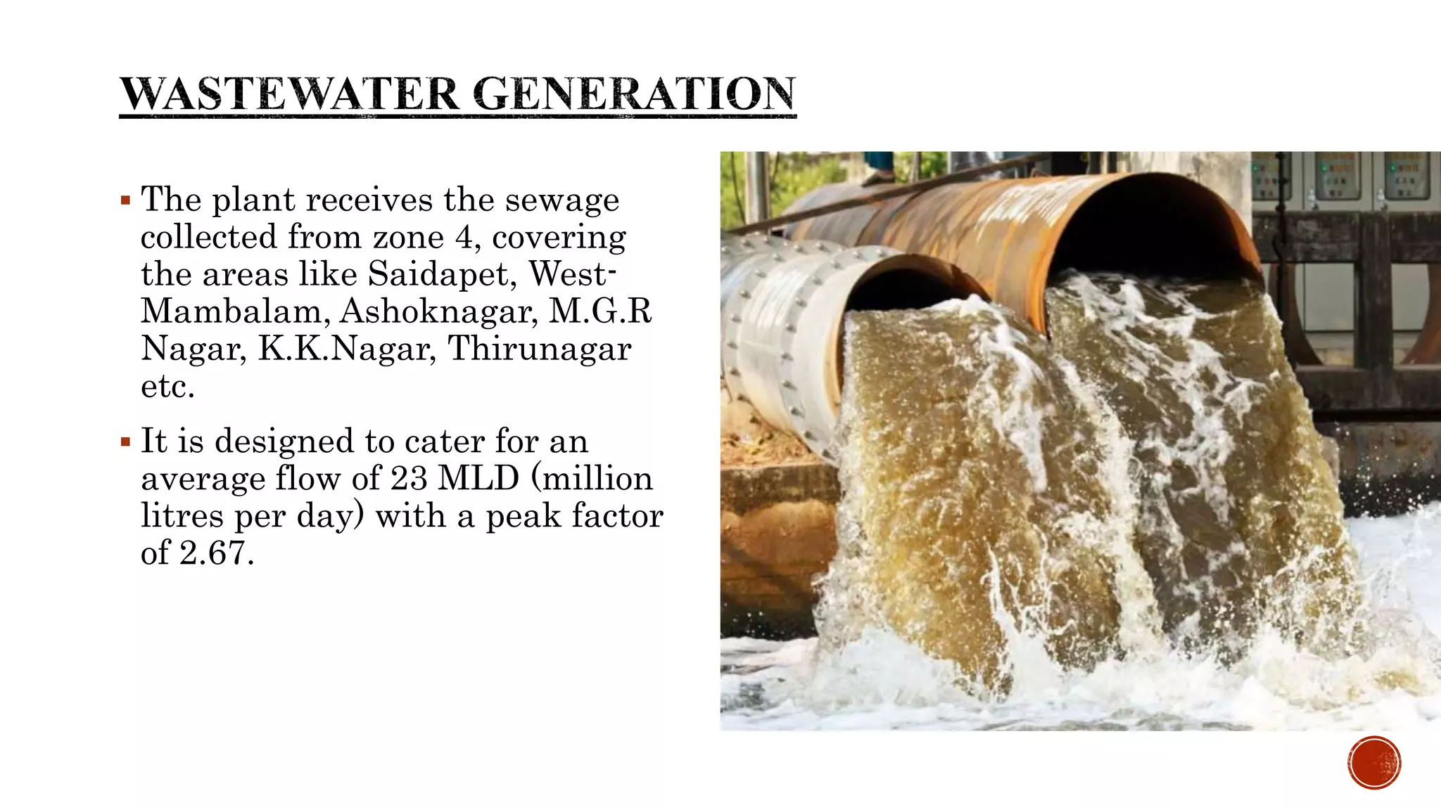 Treatment of wastewater at chennai metropolitan treatment plant | PPTX
