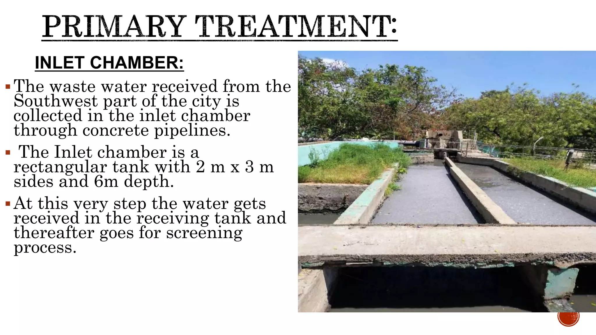 Treatment of wastewater at chennai metropolitan treatment plant | PPTX