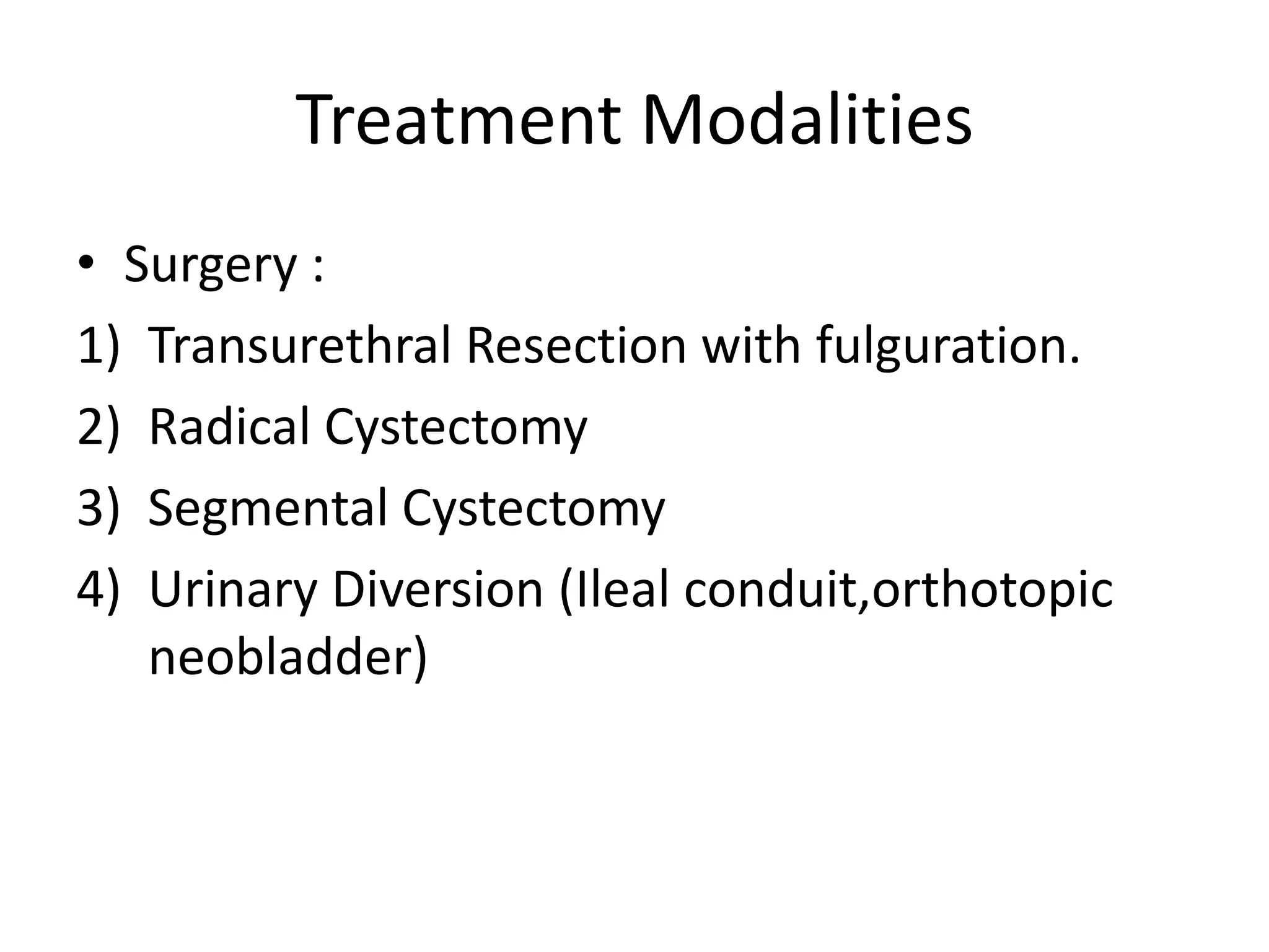 Treatment options for invasive bladder carcinoma | PPTX