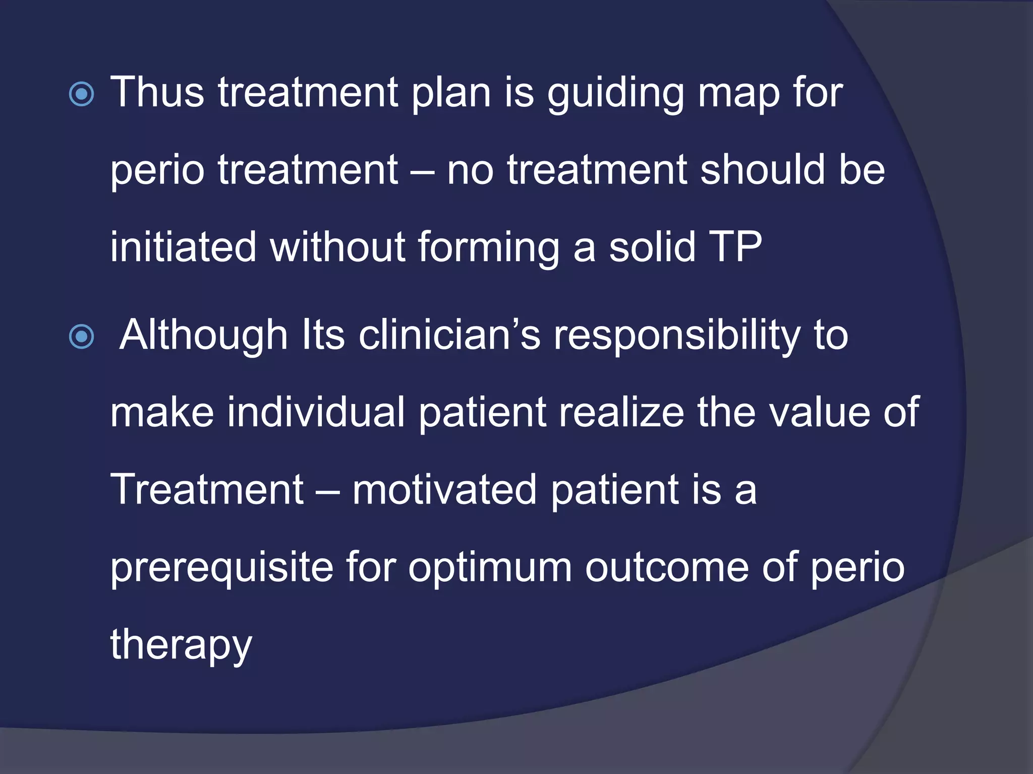 Treatment plan In Periodontics | PPTX