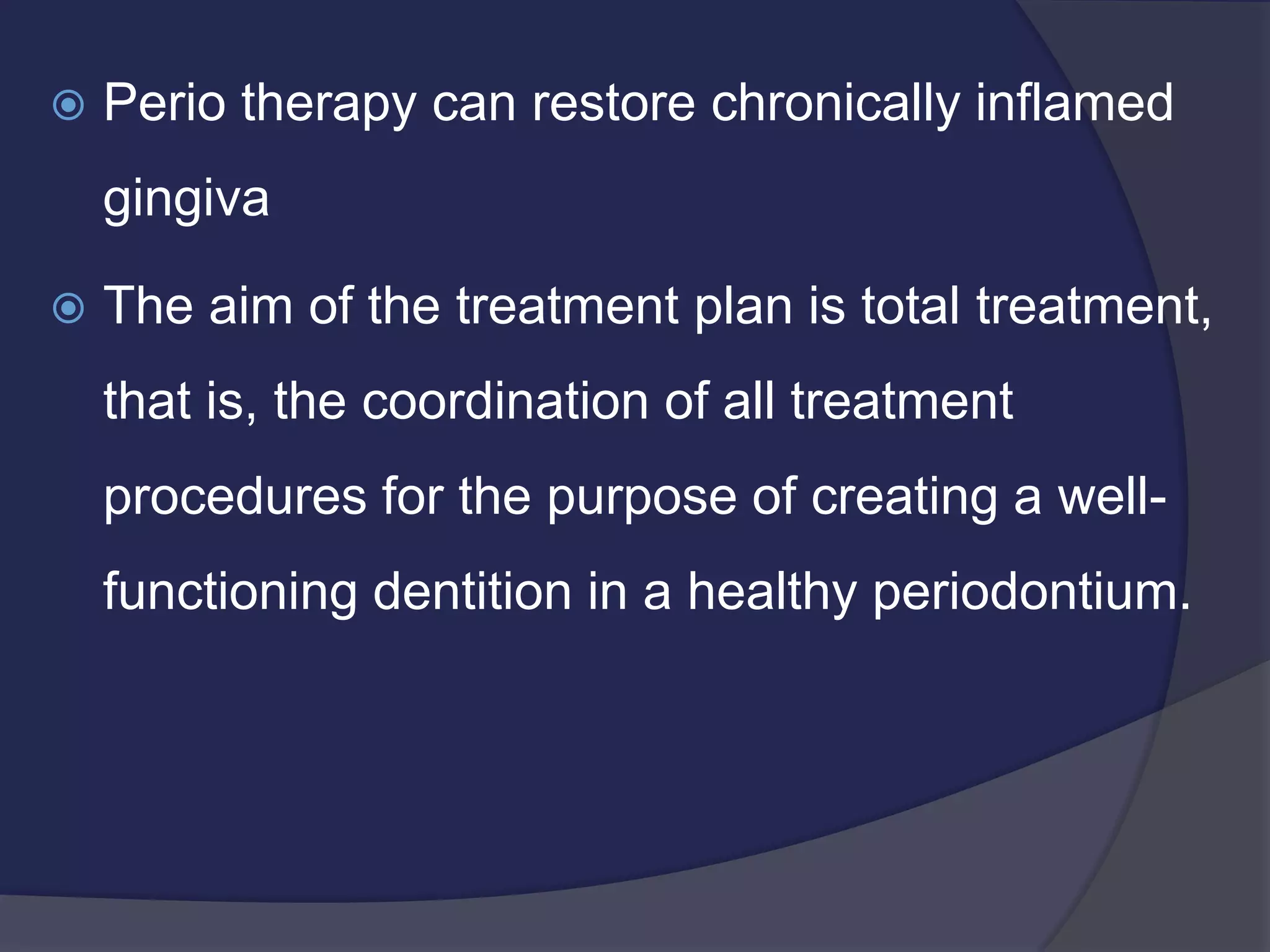 Treatment plan In Periodontics | PPTX