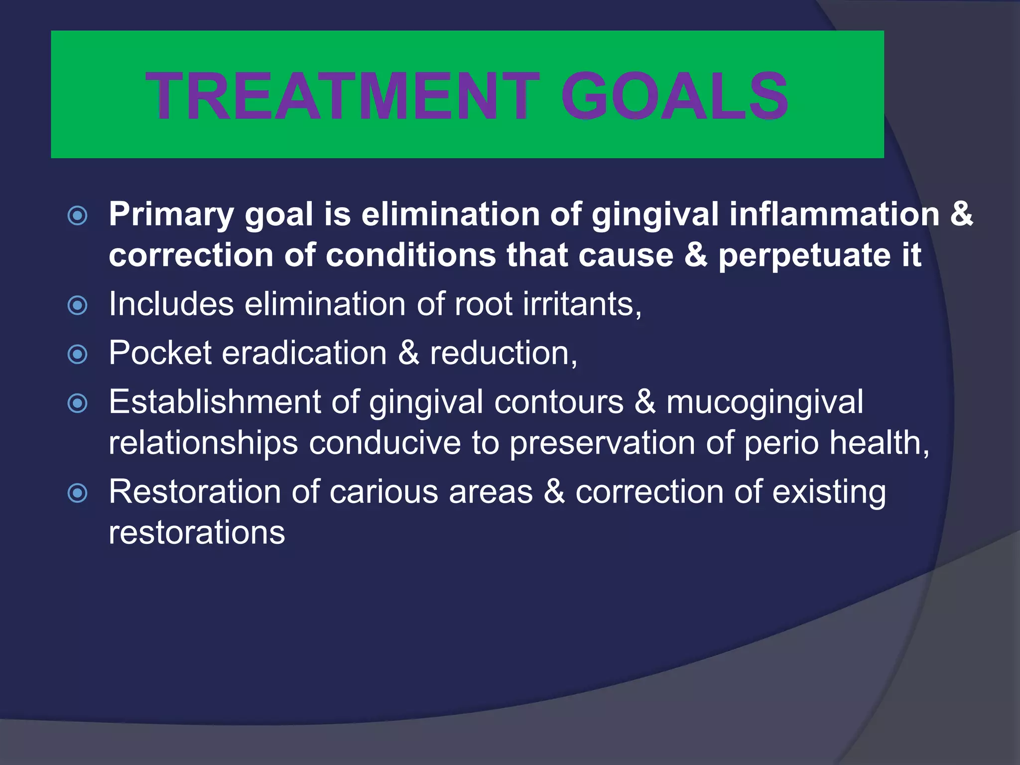 Treatment plan In Periodontics | PPTX