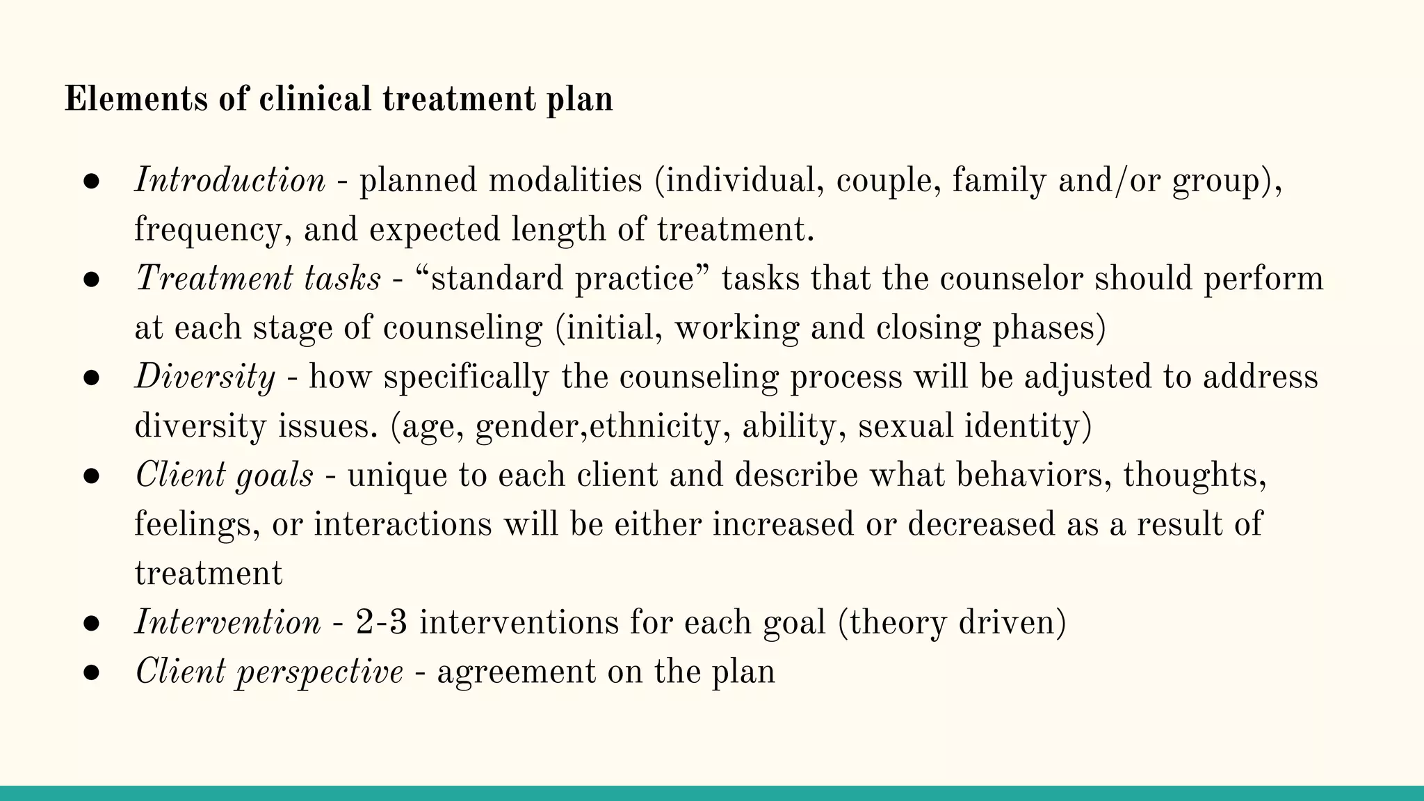 Treatment Plan - Counselling Skills.pptx