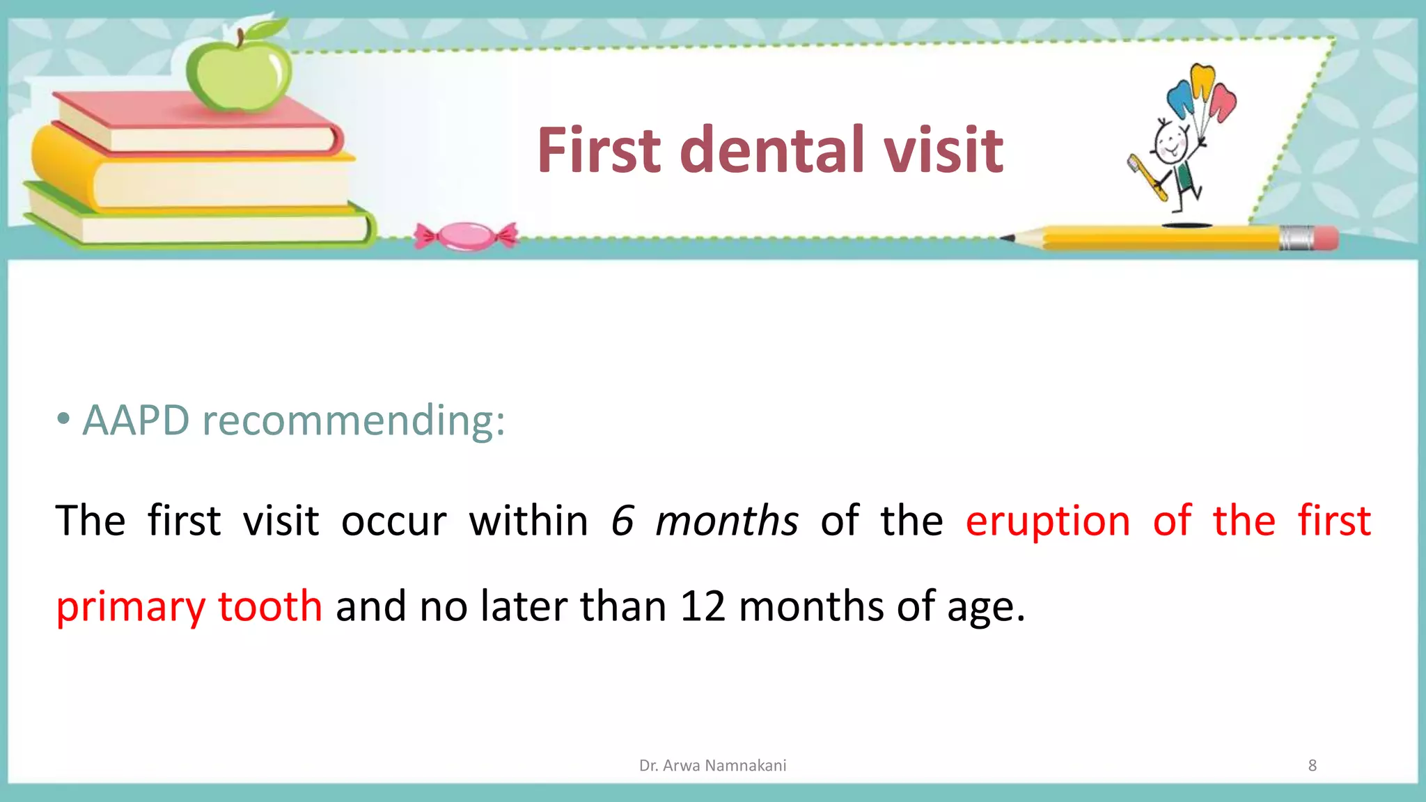 Examination and treatment planning for pediatric dental patient | PPTX