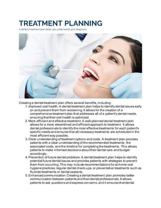 Treatment Planning | PDF | Dental Health | Diseases and Conditions