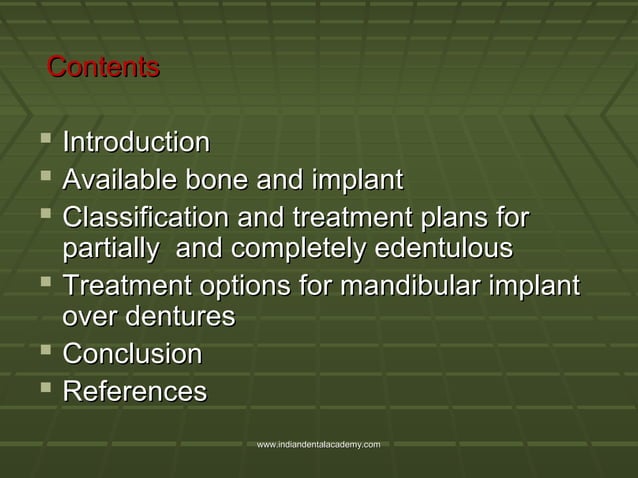 Treatment planning for dental implants/fixed orthodontics courses | PPT